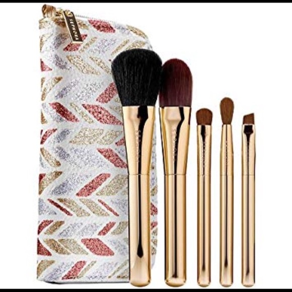 Sephora | Makeup | Sephora Sparkle Shine Gold Brush Set Case Bag Nwt ...